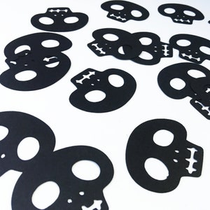 Halloween Skull Black Party Decor Craft DIY Confetti - Etsy