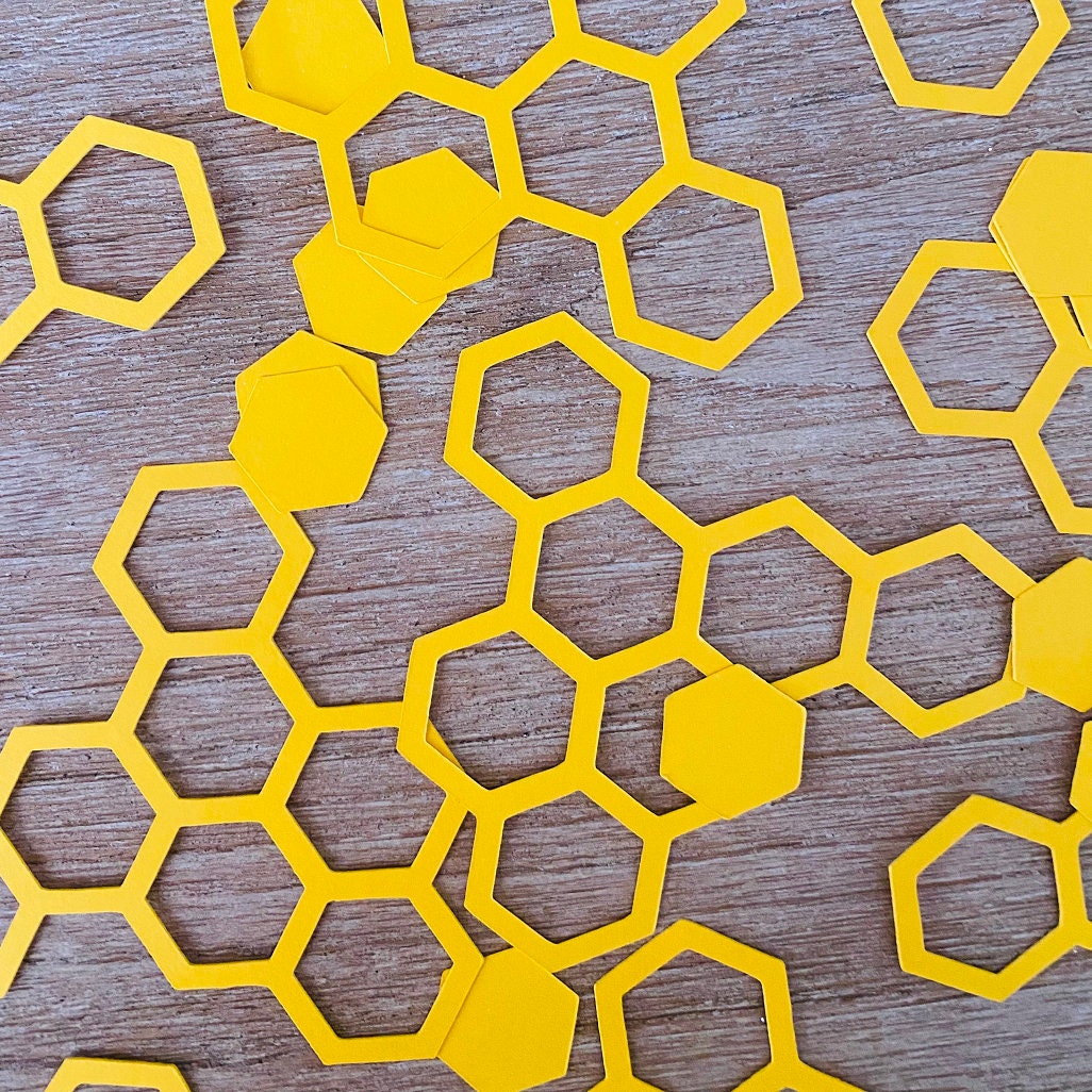 Honeycomb Birthday Party Decor Craft DIY Confetti - Etsy