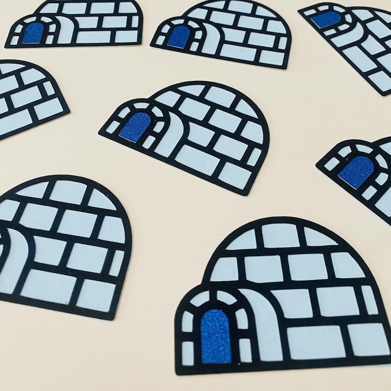 Igloo Birthday Party Craft DIY Decor Handmade Confetti - Etsy