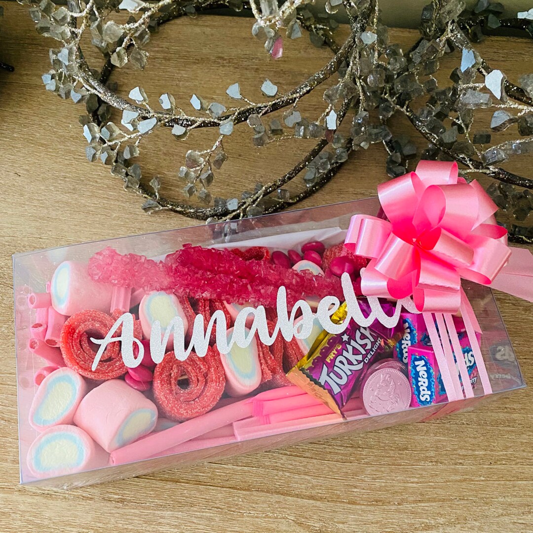 Personalized Custom Name Pink Lolly Box - Etsy