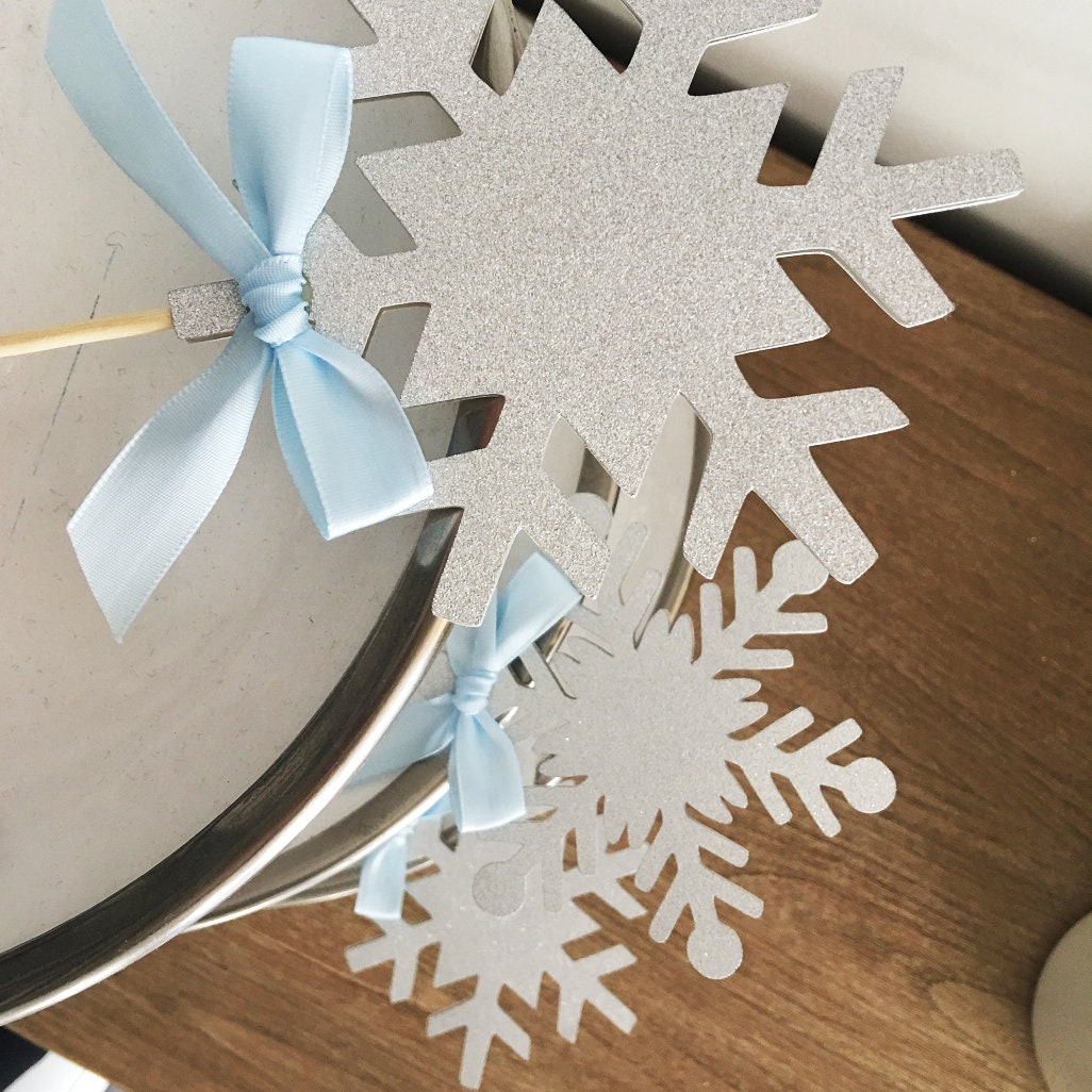 Frozen Snowflake Wand Centerpiece Party Decor Craft DIY - Etsy