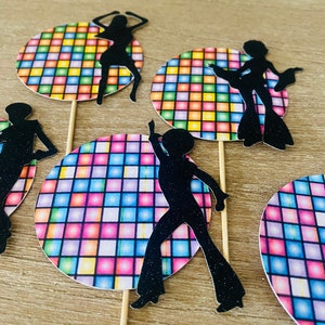 Retro Disco Birthday Party Decor Cupcake Topper - Etsy