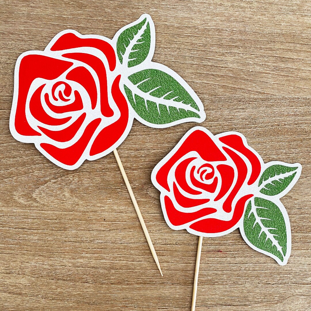 Rose Birthday Party Decor Cake Topper - Etsy