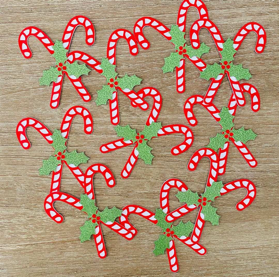 Candy Cane Christmas Party Craft DIY Party Confetti - Etsy