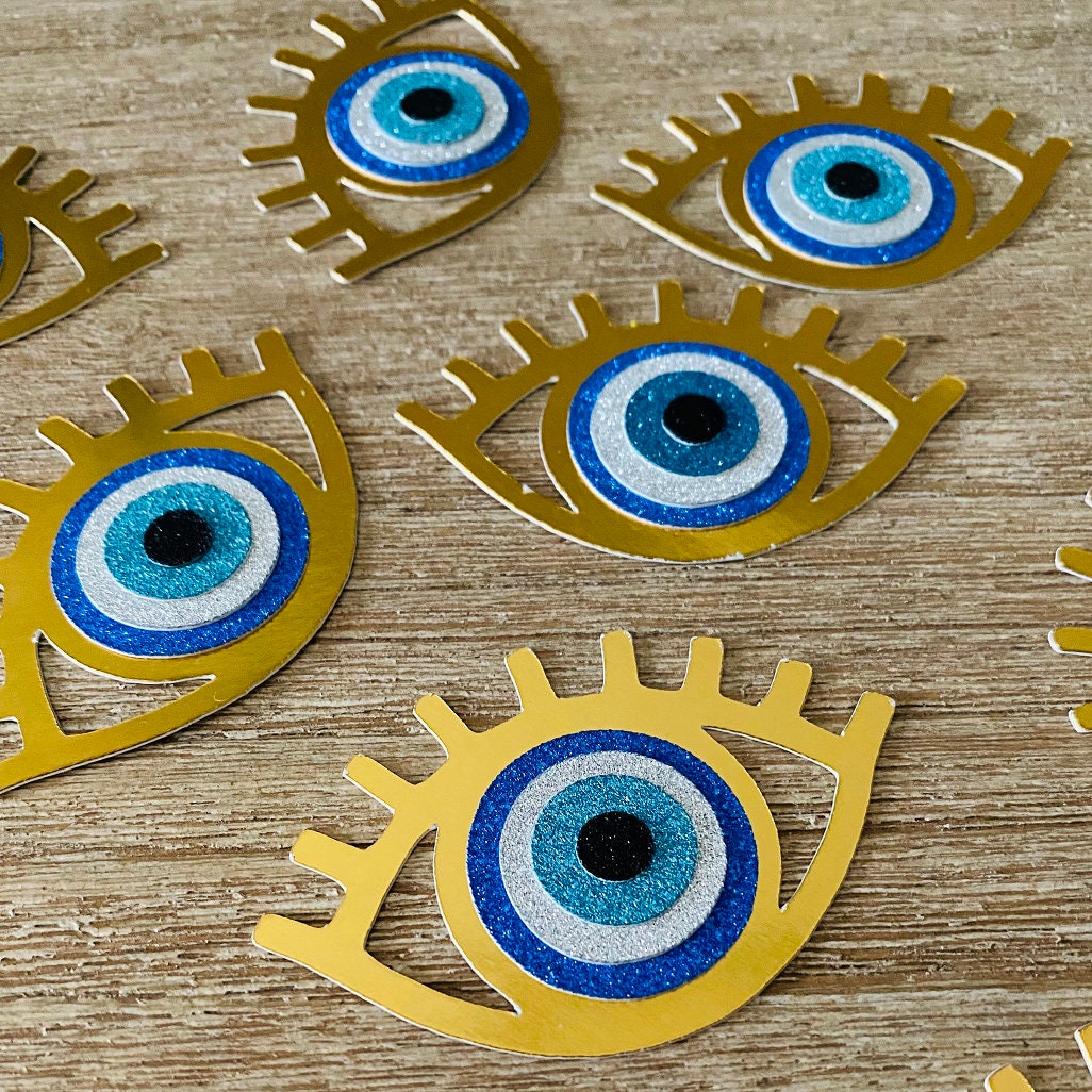 Evil Eye Birthday Craft DIY Party Confetti - Etsy Australia
