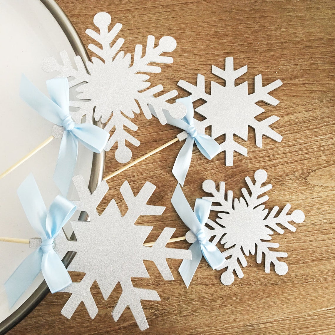 Frozen Snowflake Wand Centerpiece Party Decor Craft DIY - Etsy