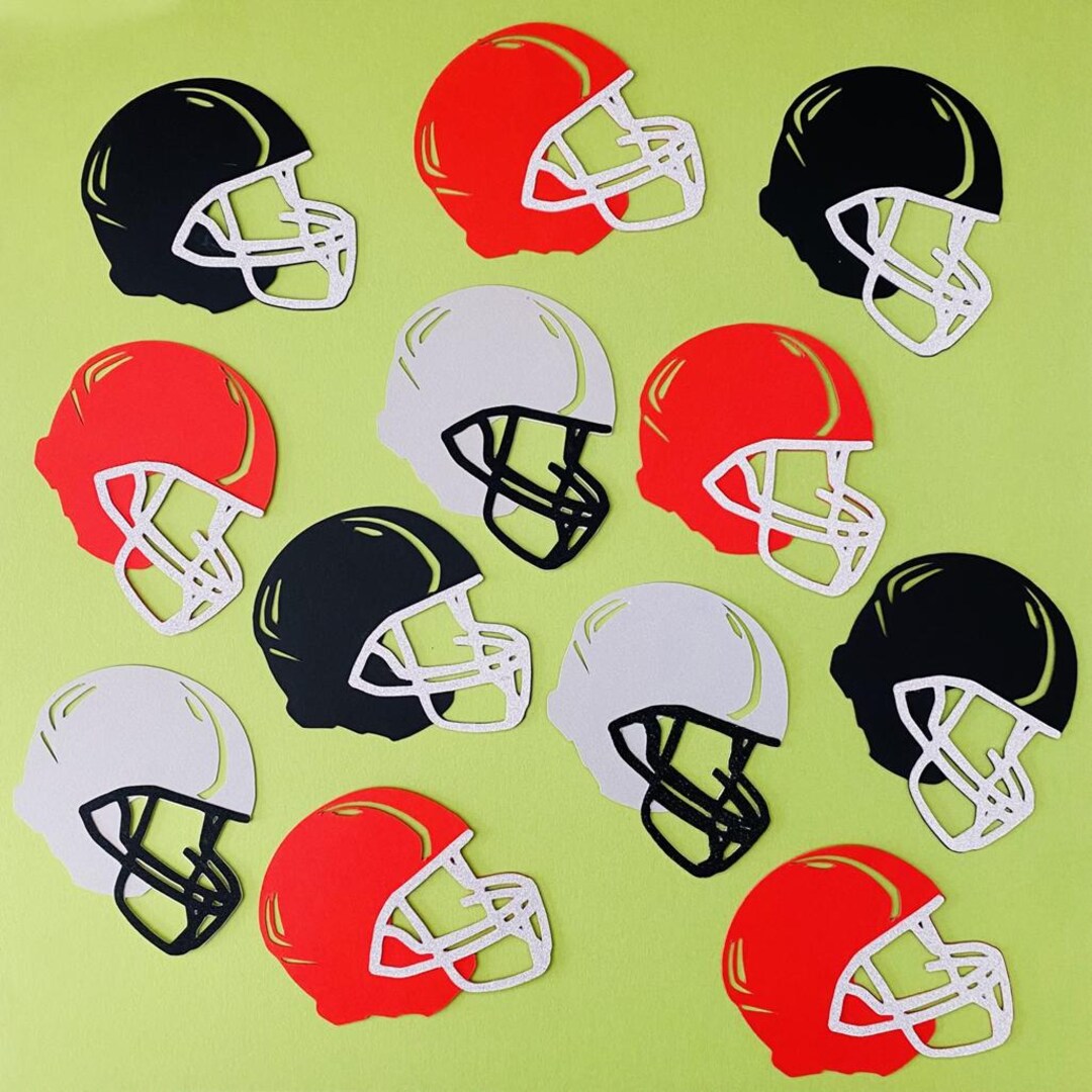 Rugby Helmet Birthday Party Craft DIY Decor Handmade Confetti - Etsy