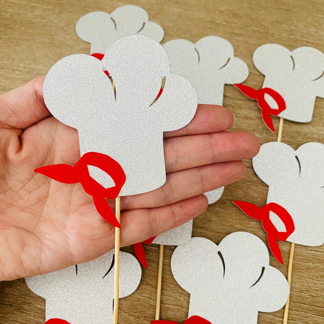 Chef Hat Birthday Decor Cupcake Topper - Etsy