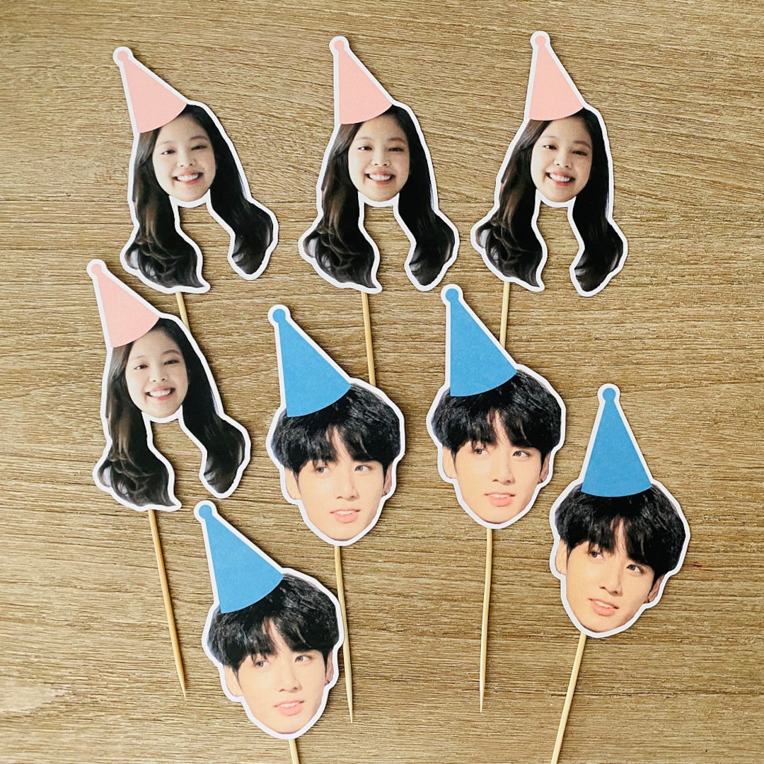 Personalized Custom Face Birthday Party Decor Cupcake Topper - Etsy