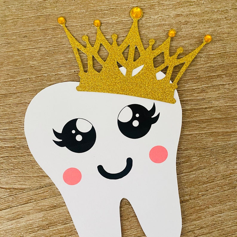 Crown Tooth Birthday Party Decor Cake Topper - Etsy