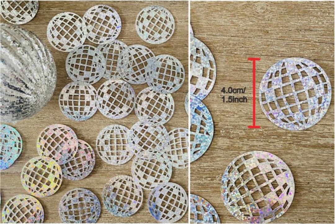 Holographic Retro Disco Ball Birthday Party Decor Craft DIY Confetti - Etsy
