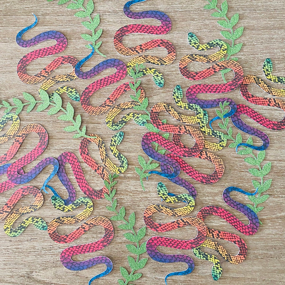 Colourful Snakes Birthday Craft DIY Party Confetti - Etsy