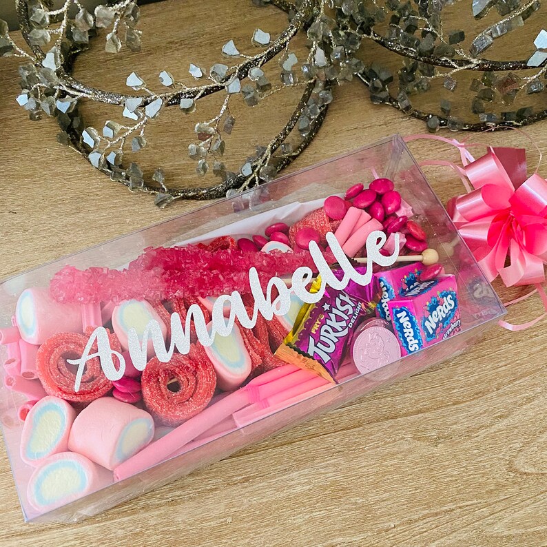 Personalized Custom Name Pink Lolly Box - Etsy