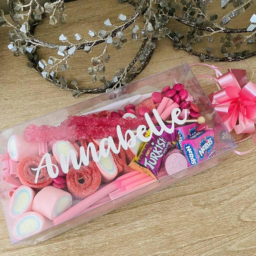 Personalized Custom Name Pink Lolly Box - Etsy