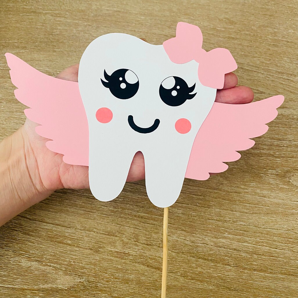 Angel Tooth Birthday Party Decor Cake Topper - Etsy