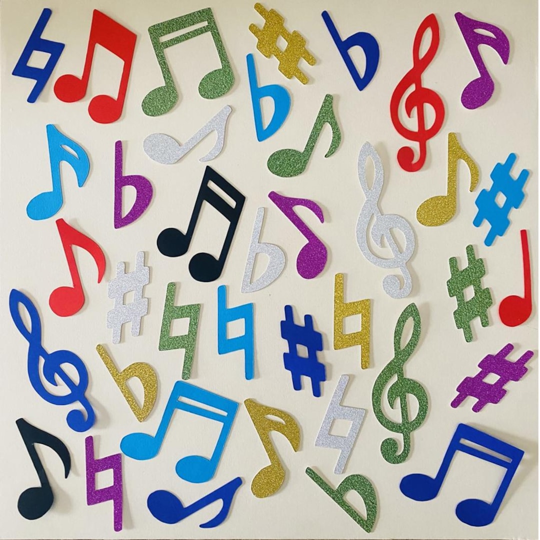 Music Notes Colorful Birthday Party Craft DIY Table Decor Handmade ...
