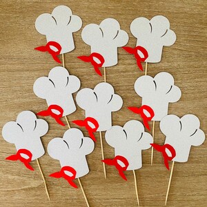 Chef Hat Birthday Decor Cupcake Topper - Etsy