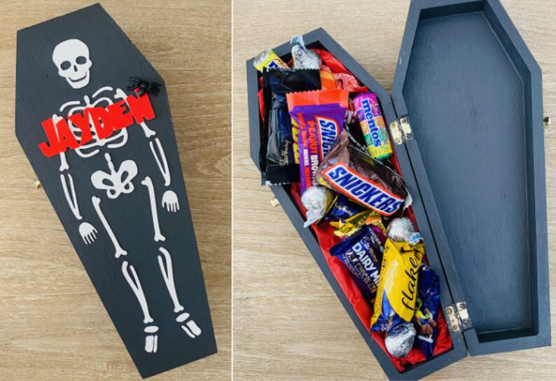 Personalized Halloween Party Coffin Lolly Box - Etsy