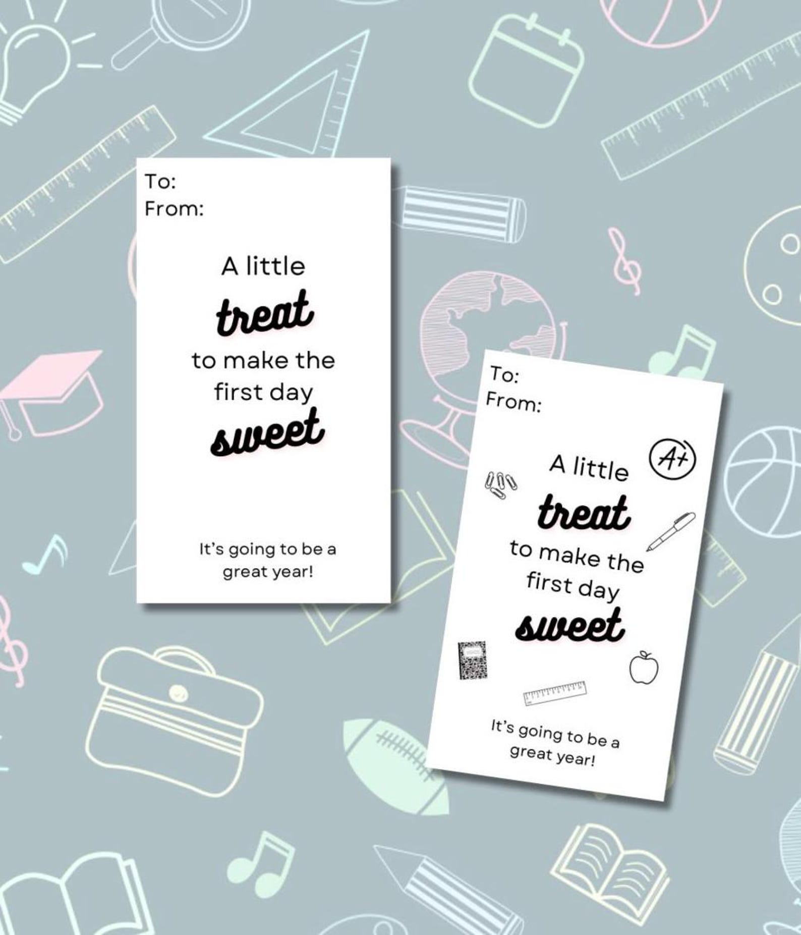 Back to School Gift Tags, Teacher Gift Tags, Sweet Treat Gift Tags ...