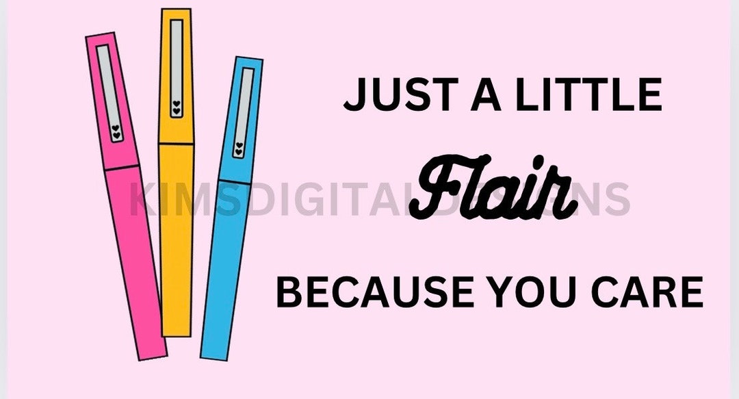 5 Teacher Thank You Appreciation Tags Flair Pen Colorful - Etsy