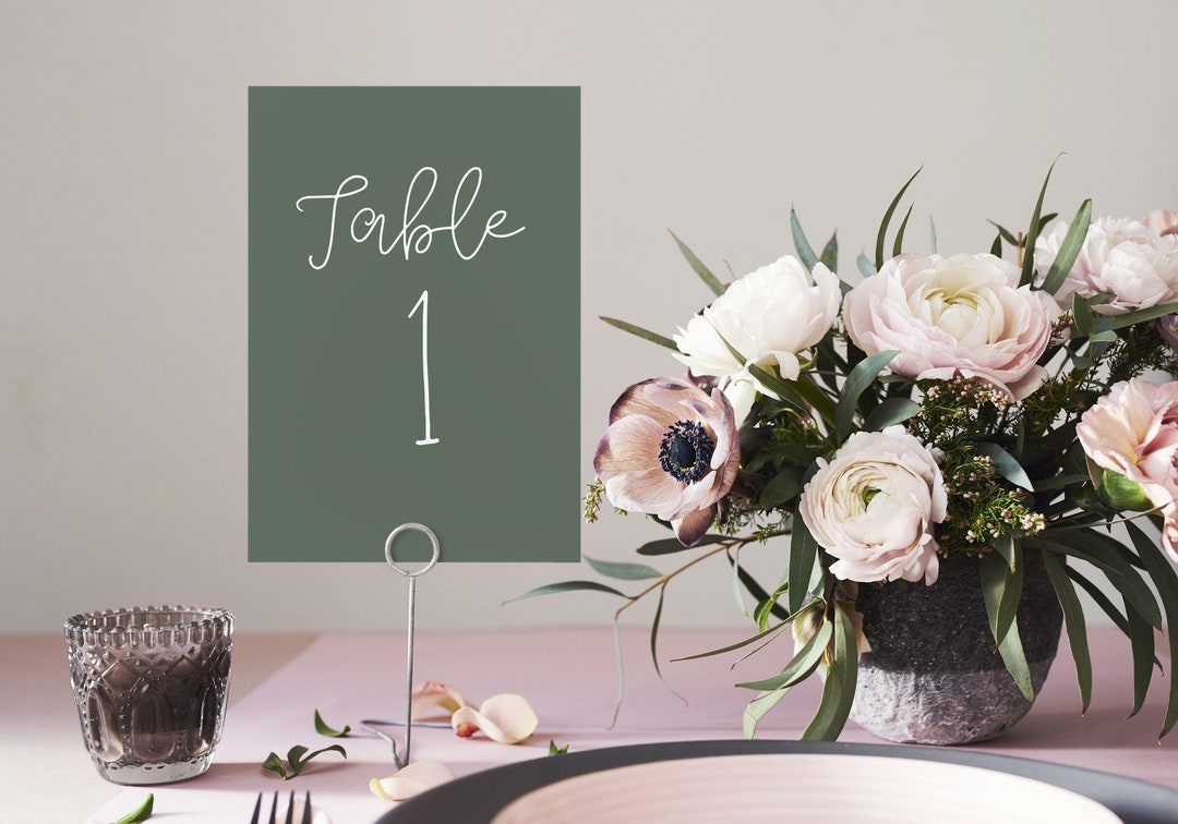 Wedding Table Numbers, Wedding Signs, Set of Table Numbers, Table ...