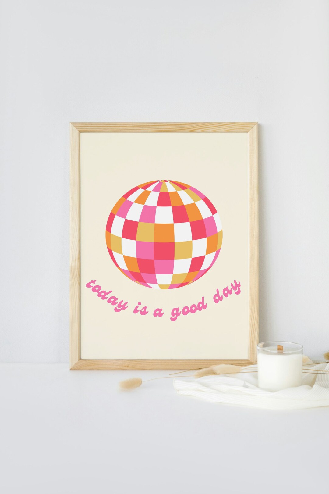 Retro Prints, Orange and Pink Prints, Retro Pink and Orange, Good Vibes ...