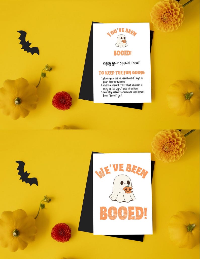 Youve Been Booed Signs, Weve Been Booed Sign, Booed Cards, Halloween ...