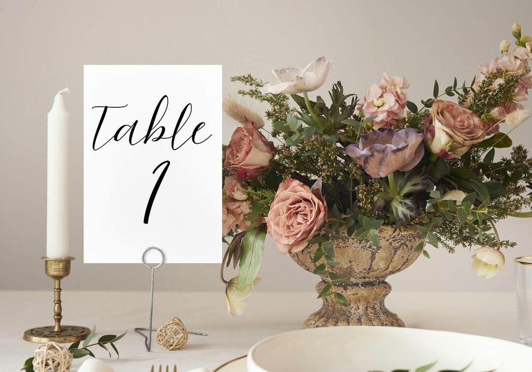 Wedding Table Numbers, Wedding Signs, Set of Table Numbers, Table ...