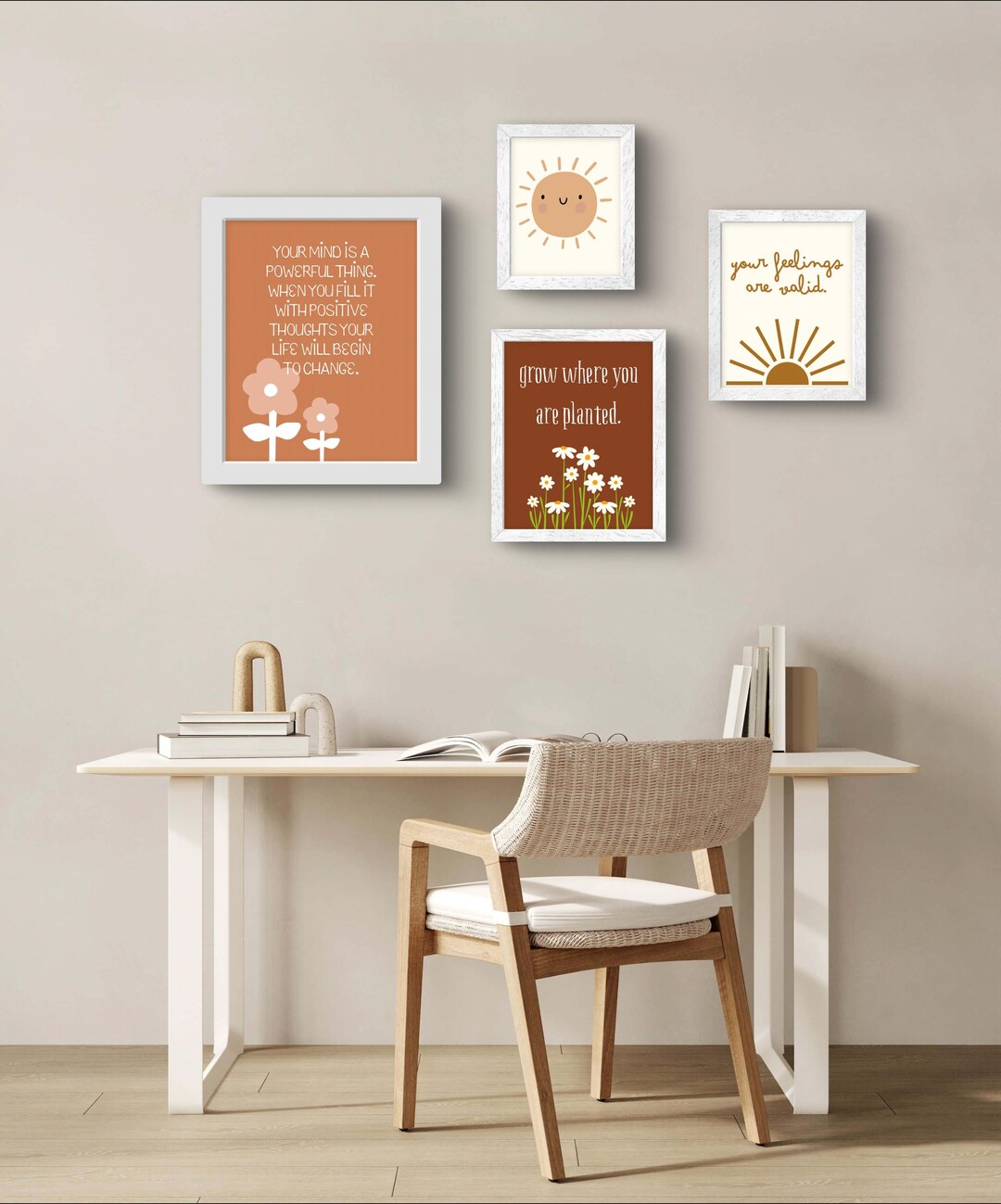 Boho Positive Quotes Print Set: Office Decor (digital Download) - Etsy