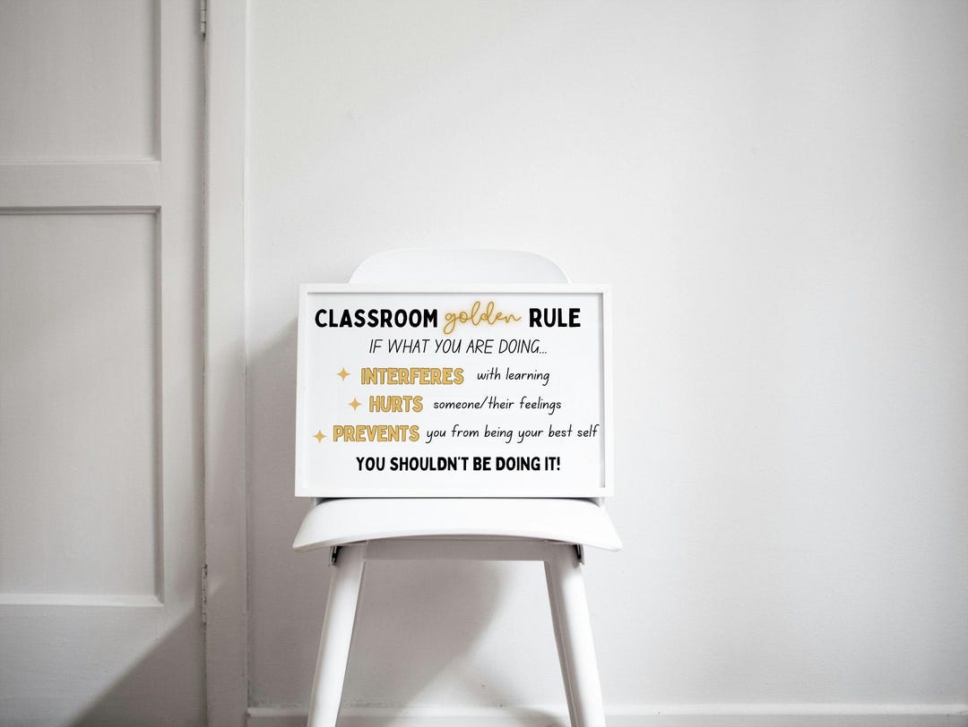 Classroom Golden Rule Poster: Printable Wall Art (digital Download ...