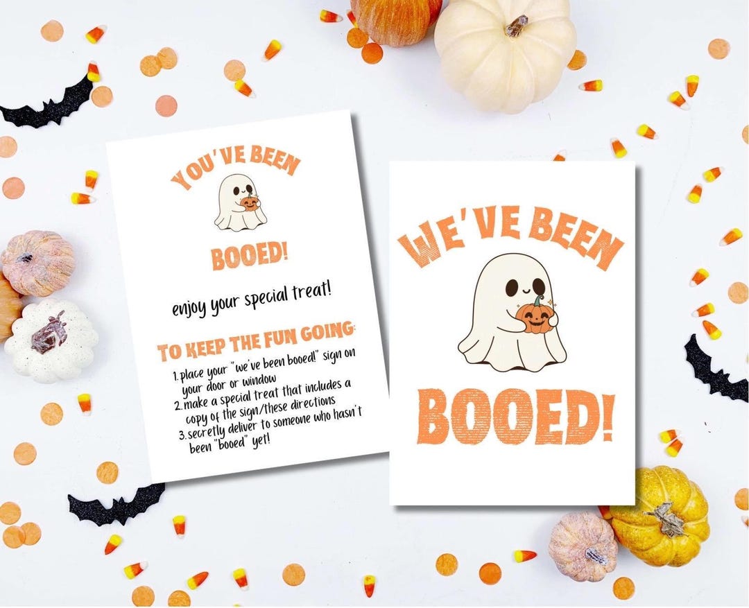 You’ve Been Booed Signs, We’ve Been Booed Sign, Booed Cards, Halloween ...