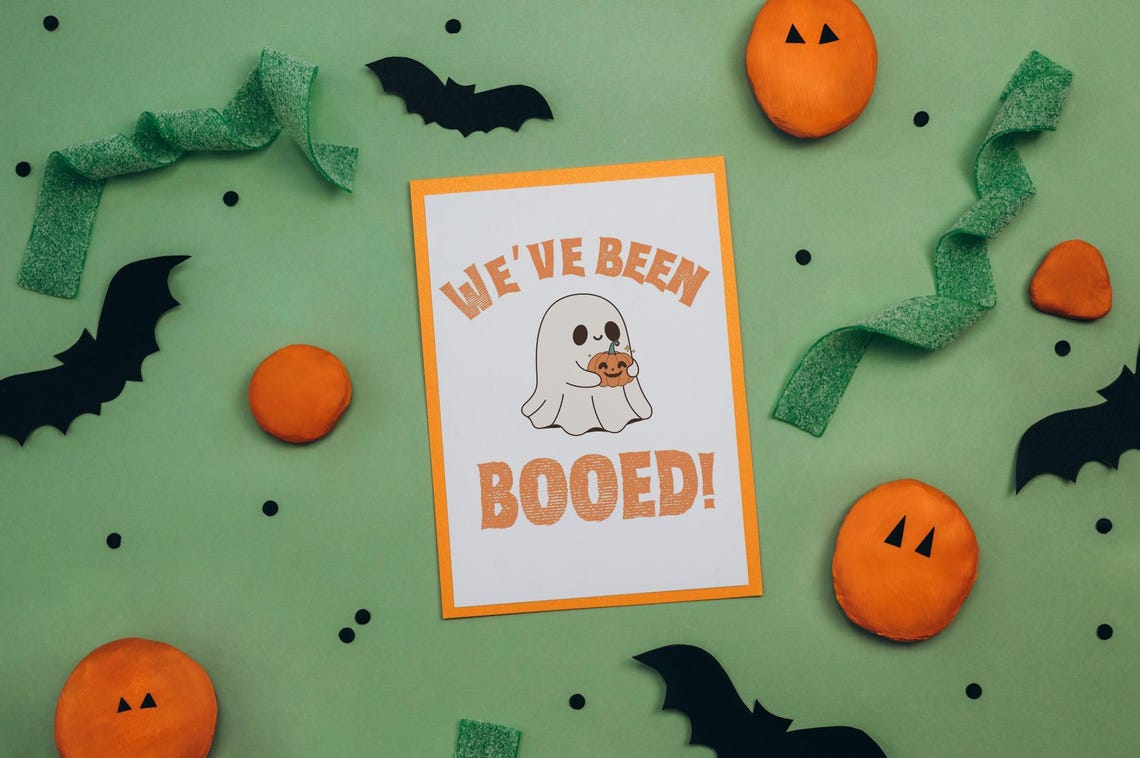 Youve Been Booed Signs, Weve Been Booed Sign, Booed Cards, Halloween ...