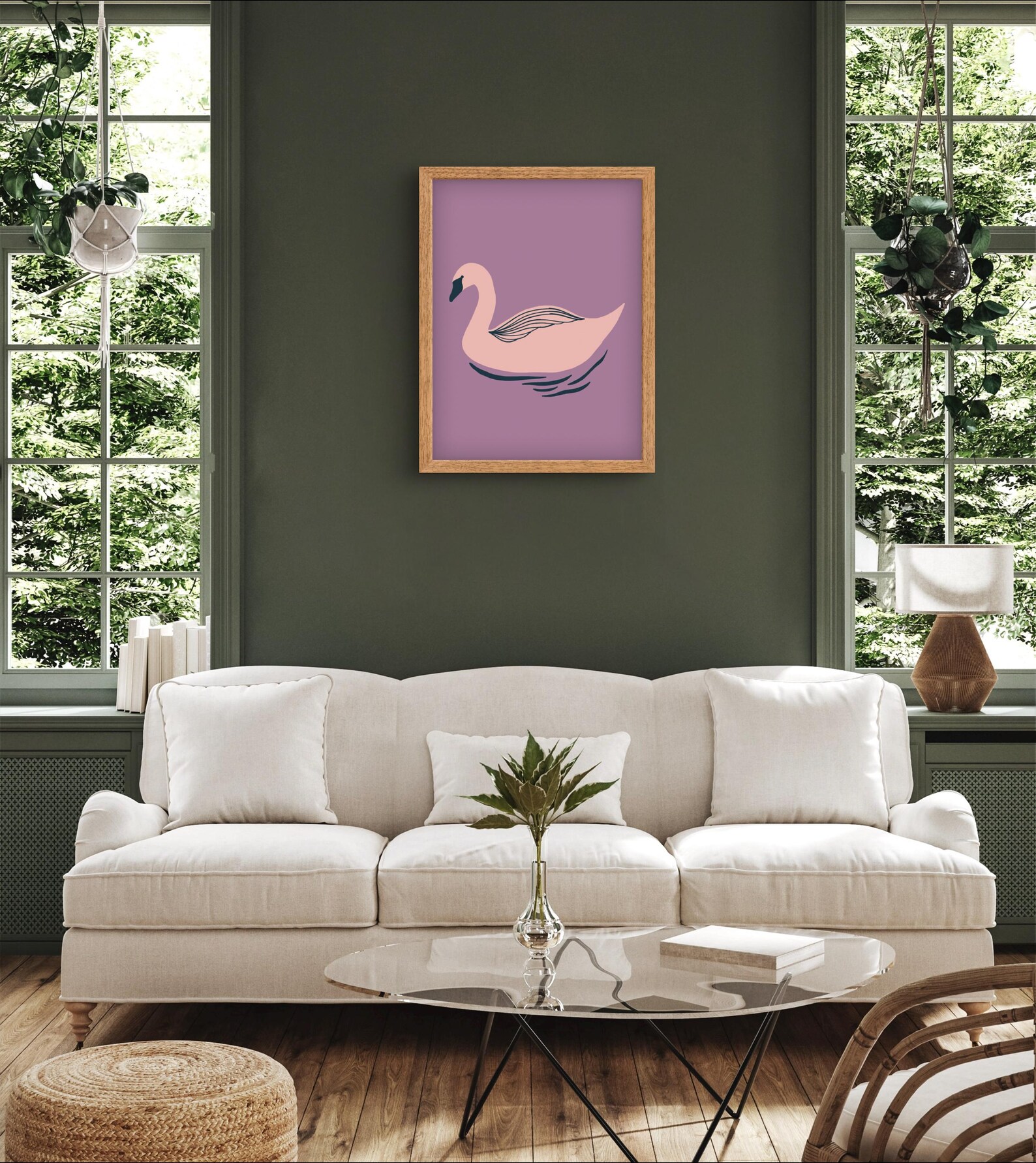 Vintage Animal Prints Set: Swan, Cheetah, Tiger, Butterfly (digital ...