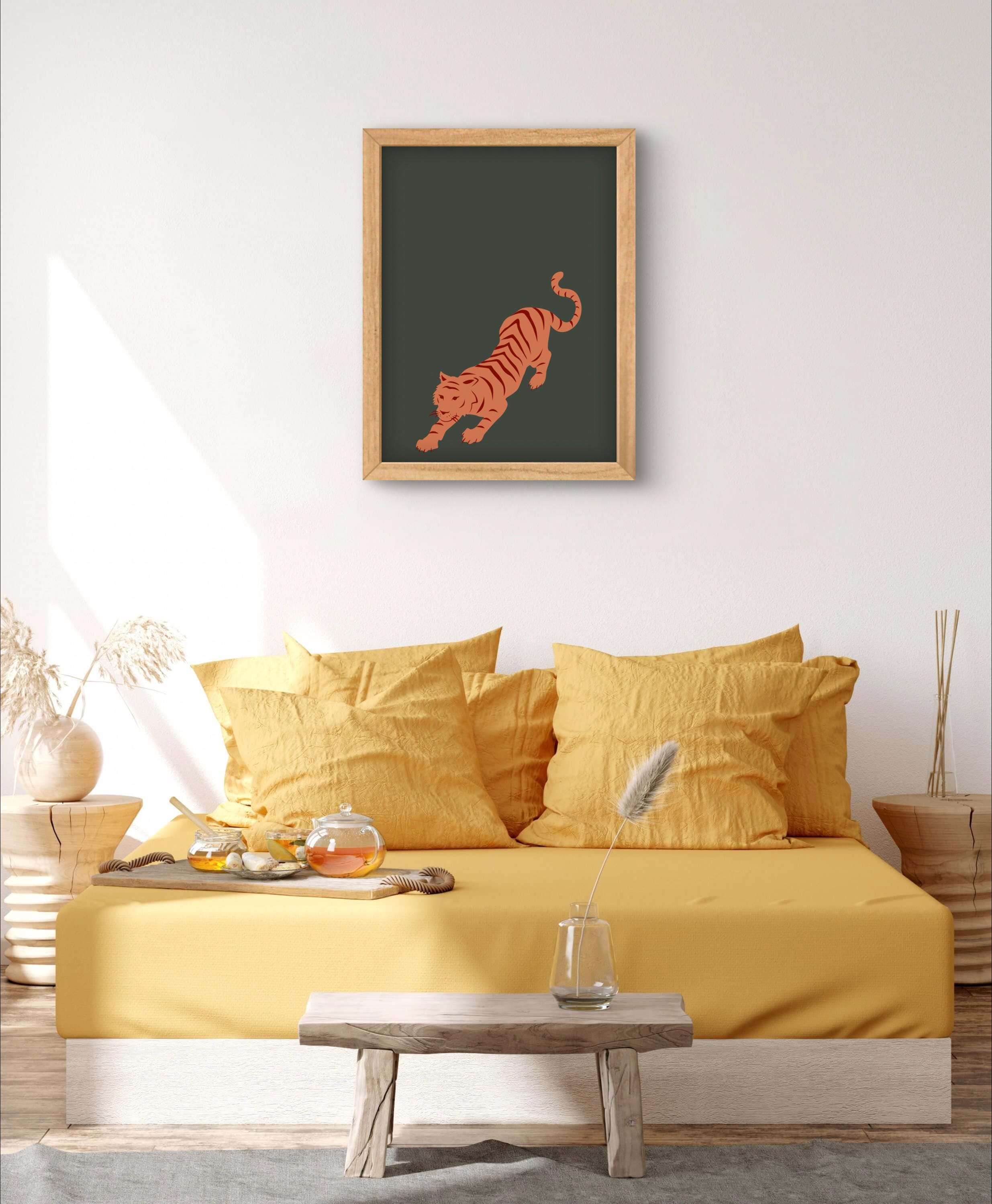 Vintage Animal Prints Set: Swan, Cheetah, Tiger, Butterfly (digital ...