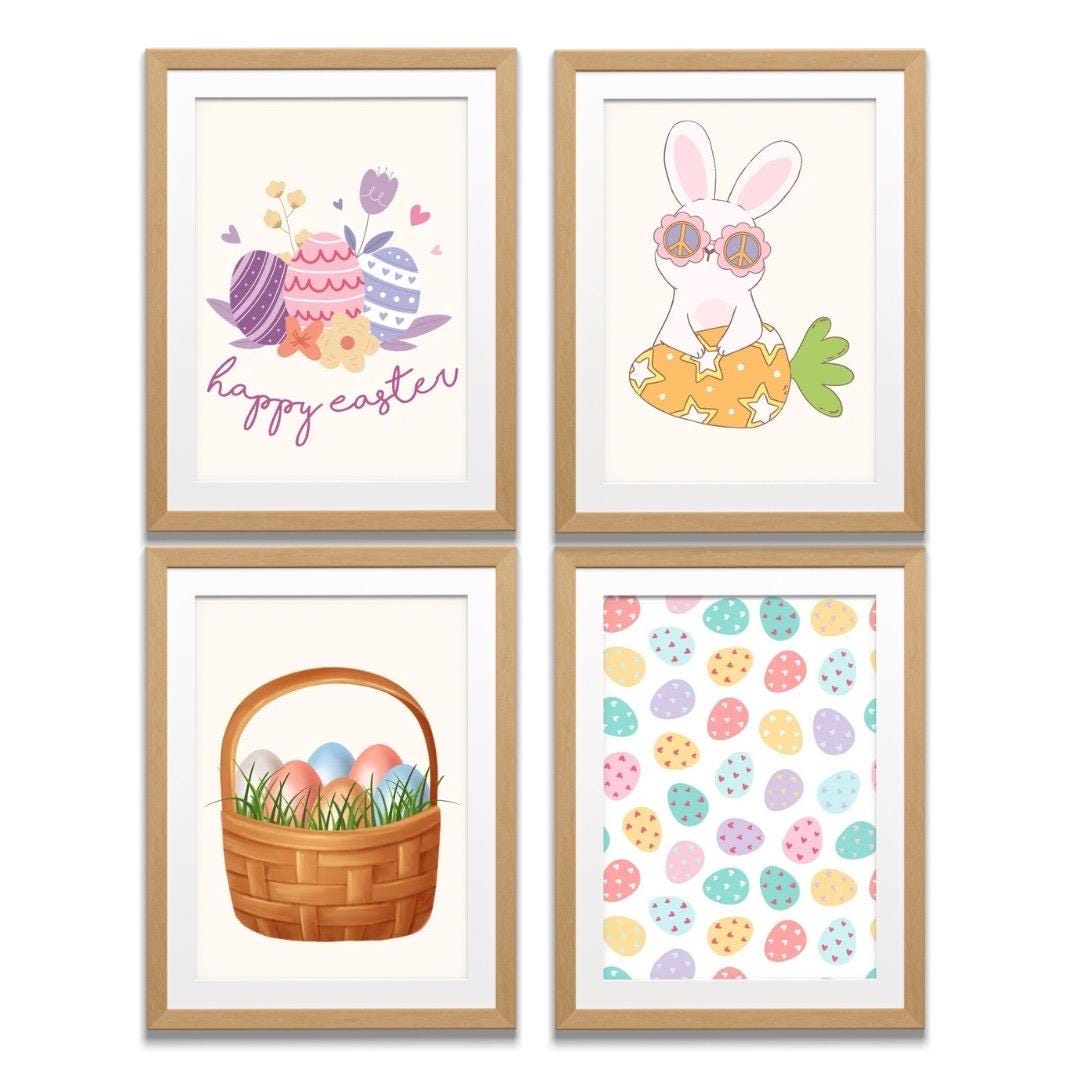 Easter Prints, Easter Digital Downloads, Bunny Wall Art, Spring Gallery ...