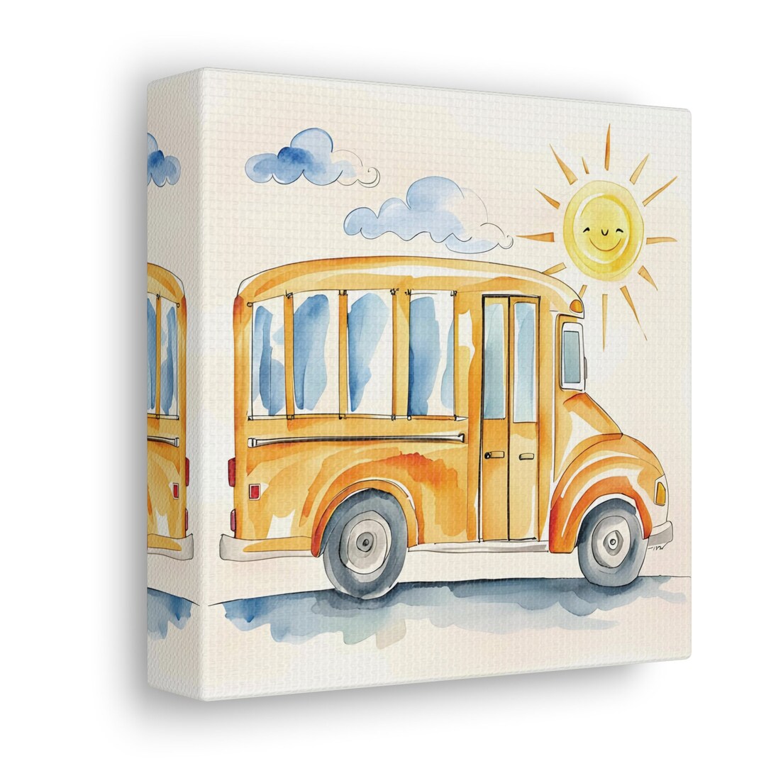 School Bus Decor School Bus Wall Art School Bus Nursery Toddler Room ...
