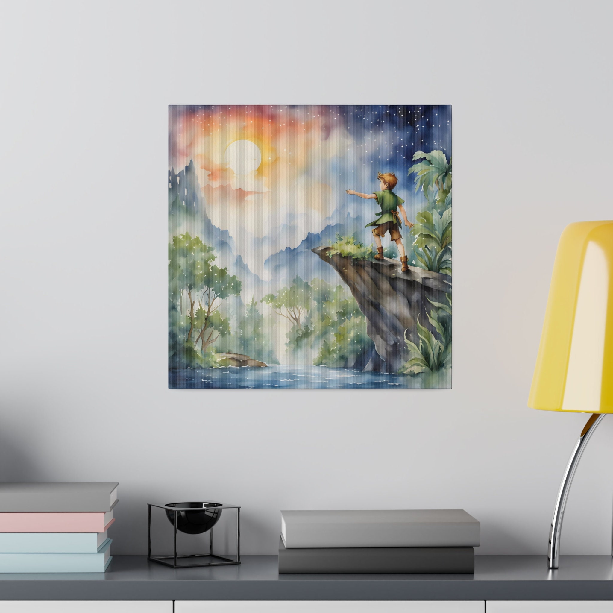 Peter Pan Canvas Wall Art Peter Pan Nursery Wall Decor Peter Pan Wall ...