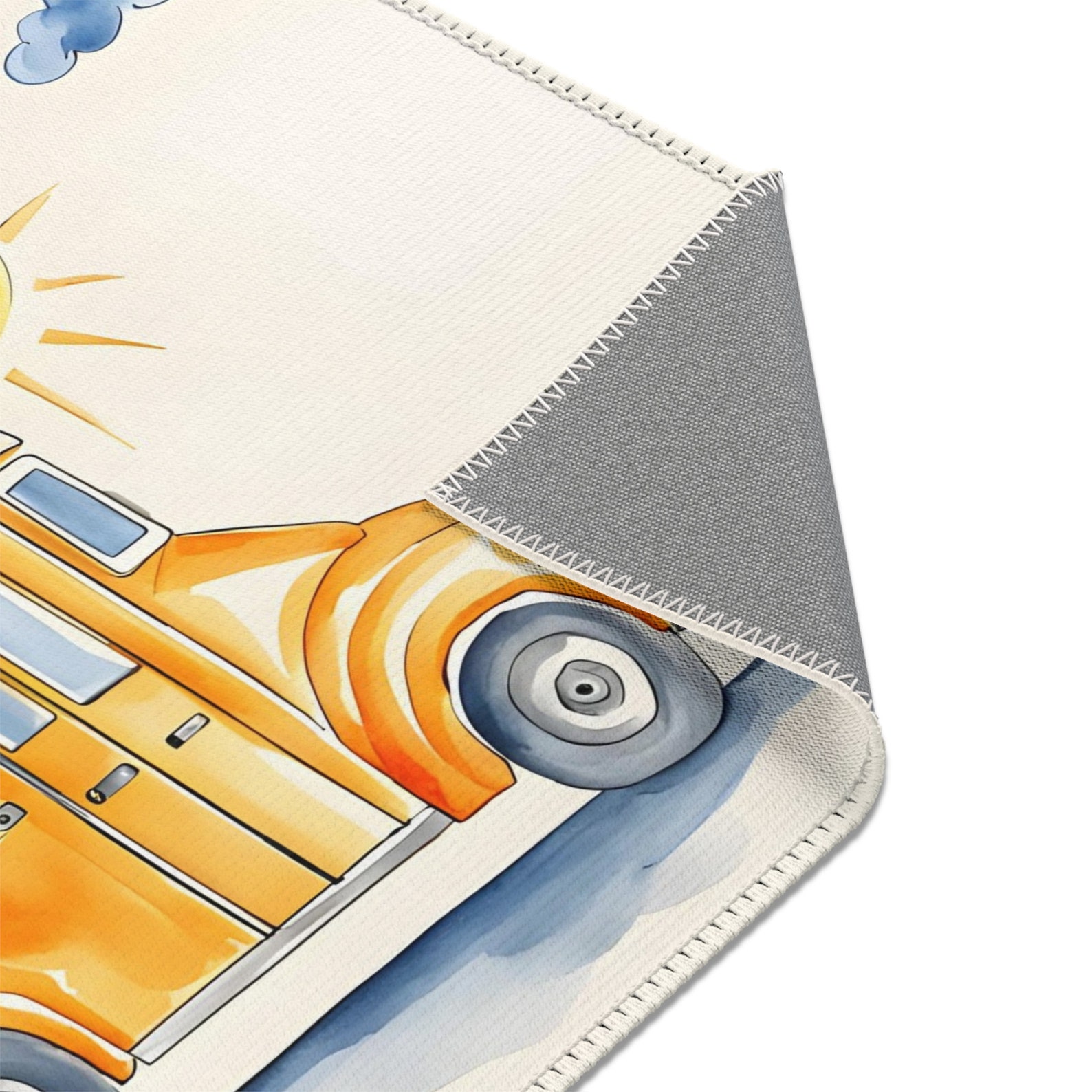 School Bus Rug | Girls Room Rug | Kids Area Rug | Activity Rug | Boys ...