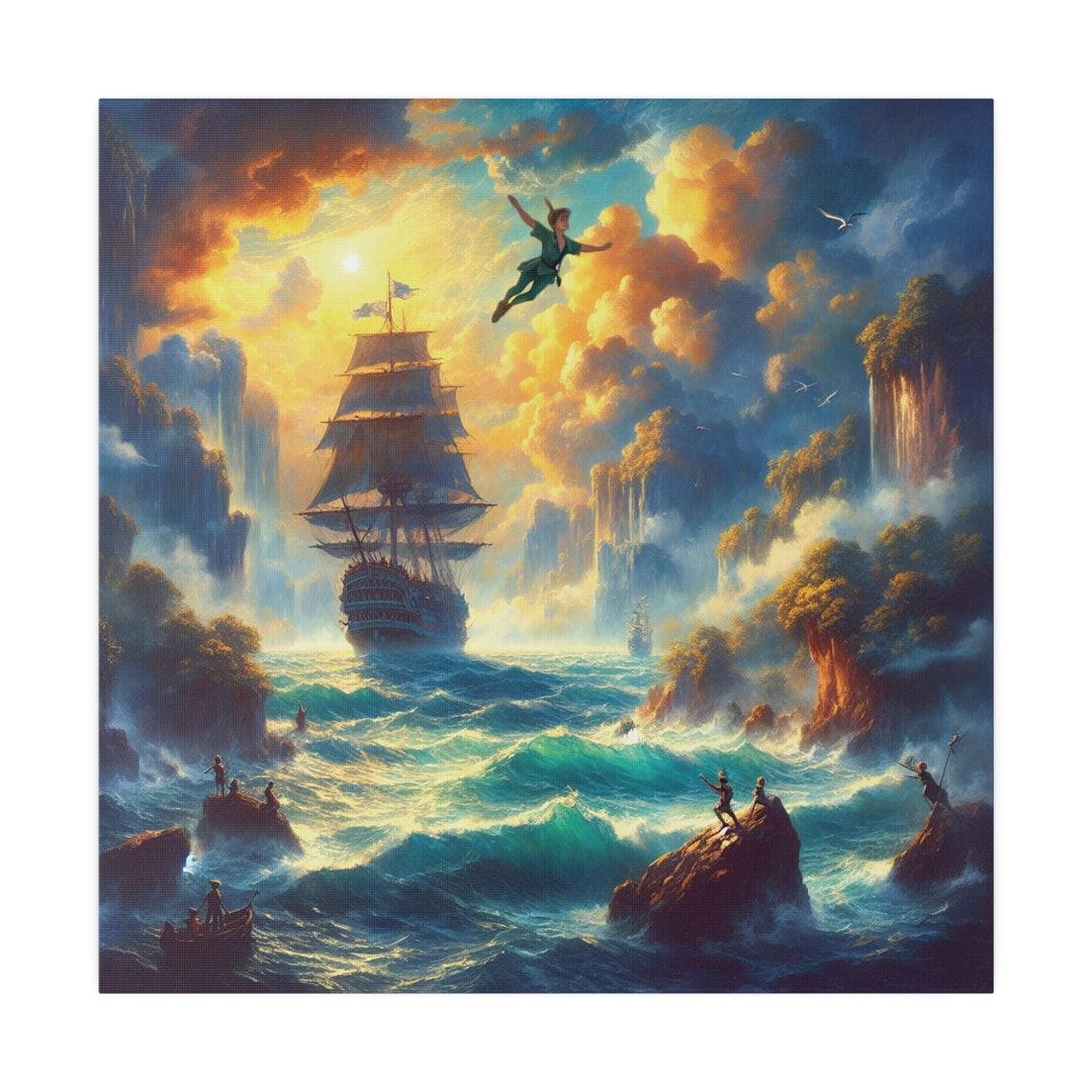 Peter Pan Wall Art Print Peter Pan Canvas Print Decor for - Etsy