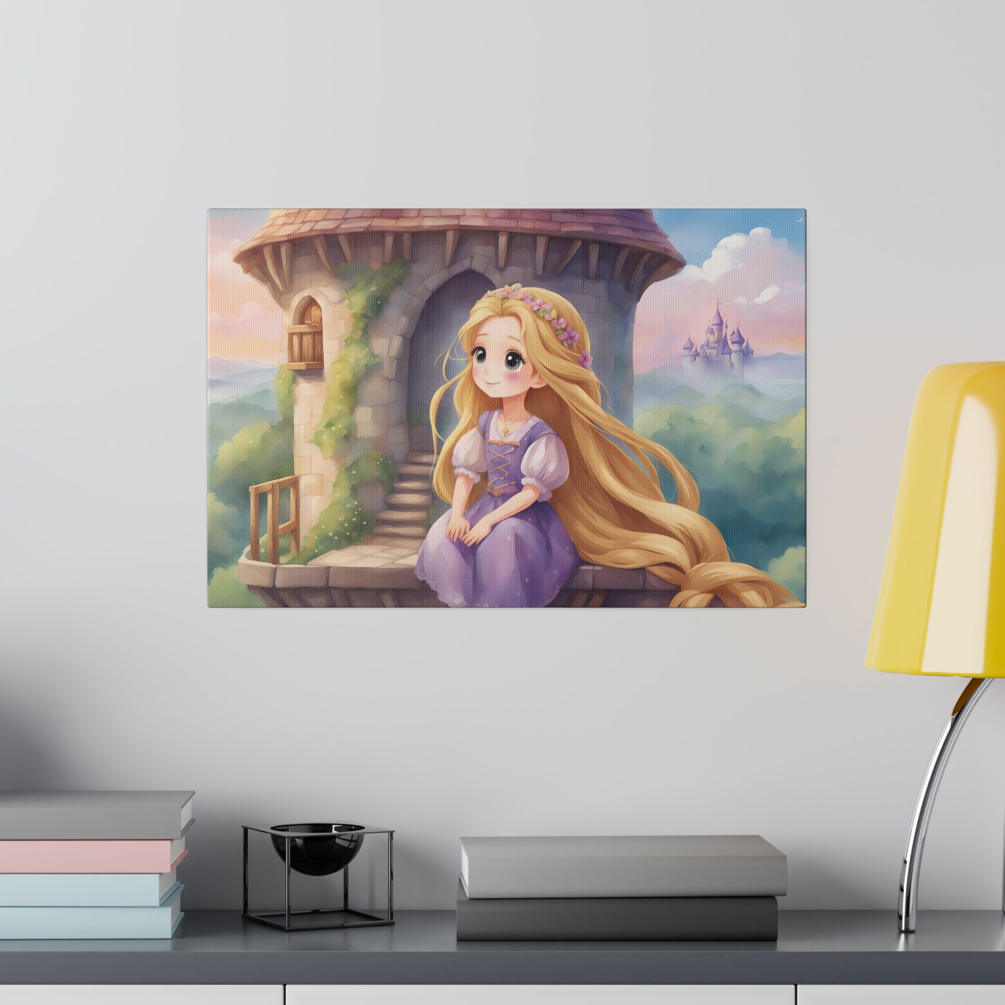 Rapunzel Canvas Wall Art Rapunzel in Her Tower Wall Art - Etsy