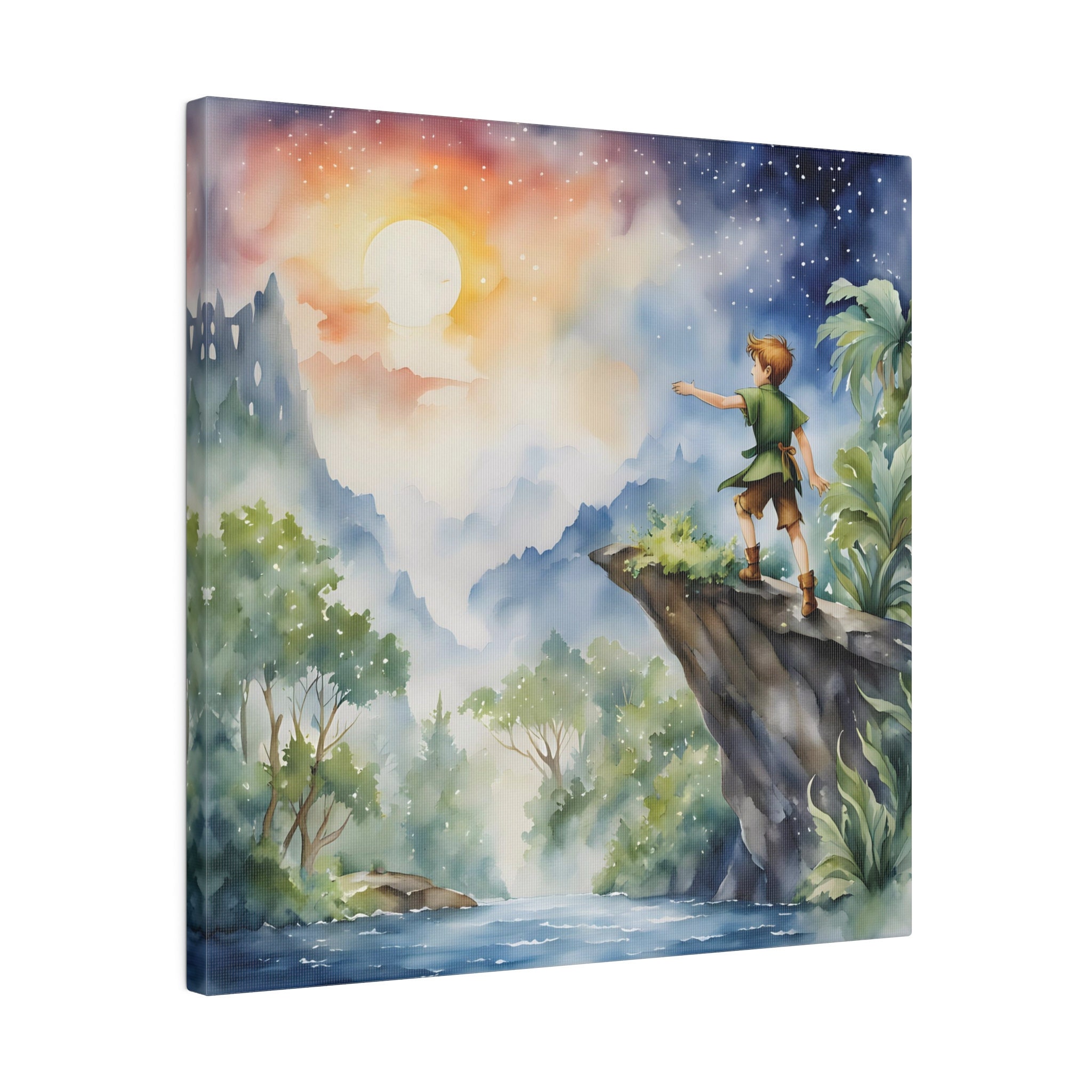 Peter Pan Canvas Wall Art Peter Pan Nursery Wall Decor Peter Pan Wall ...