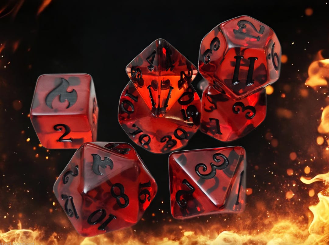 Inferno Dice (fire) Set | D&D Dice | DND - Etsy