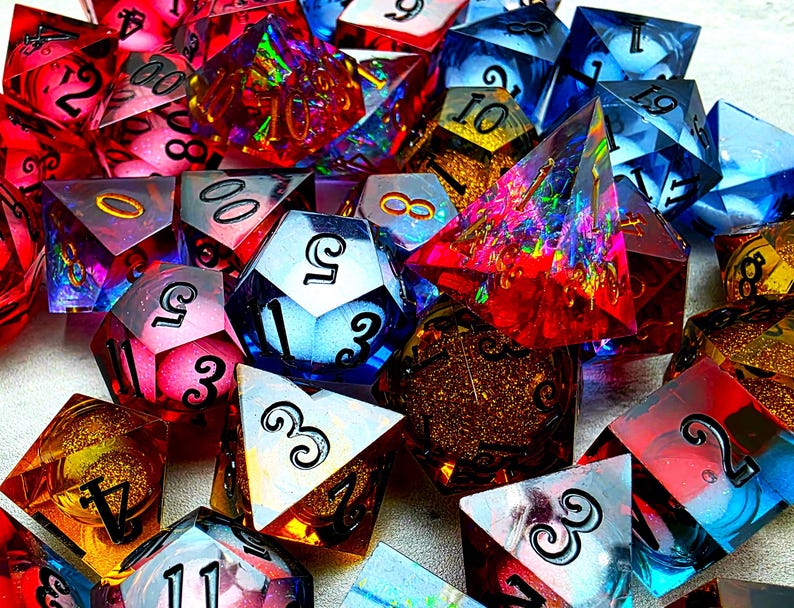 Mystery Sharp Edge Resin Dice Set: Mystery Set or Random Mix (half LB ...