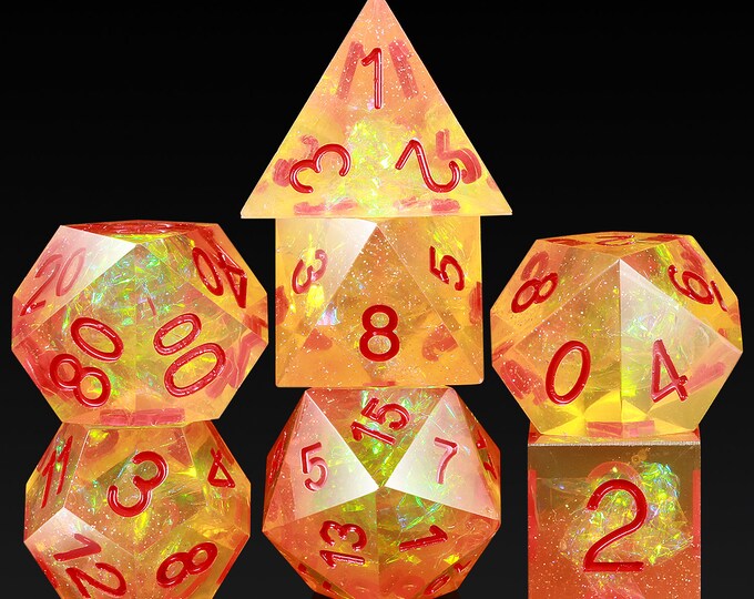 Crystal Dice Set | 7 Polyhedral Dice | Dungeons and Dragons | DND ...