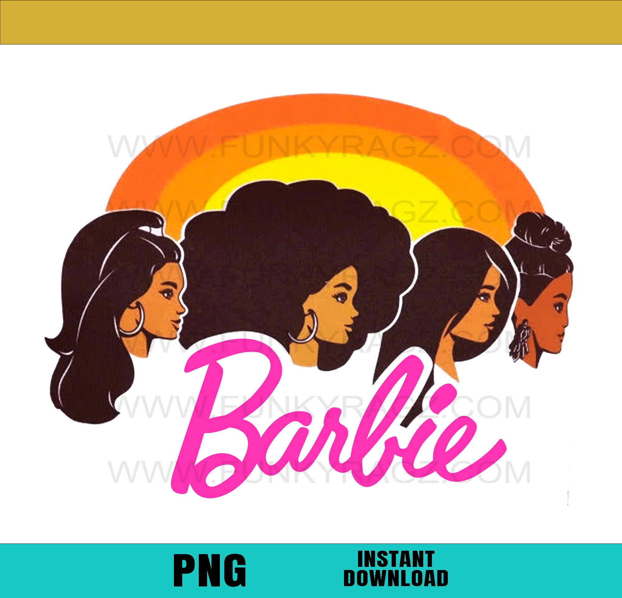 Black Barbie 2 PNG - Etsy