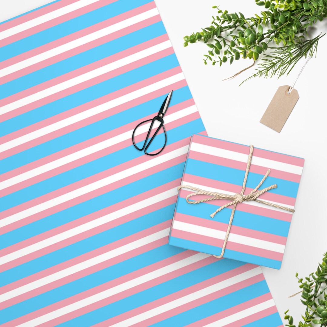 Transgender LGBT Gift Wrap, Transgender Flag LGBT Wrap, Dog ...