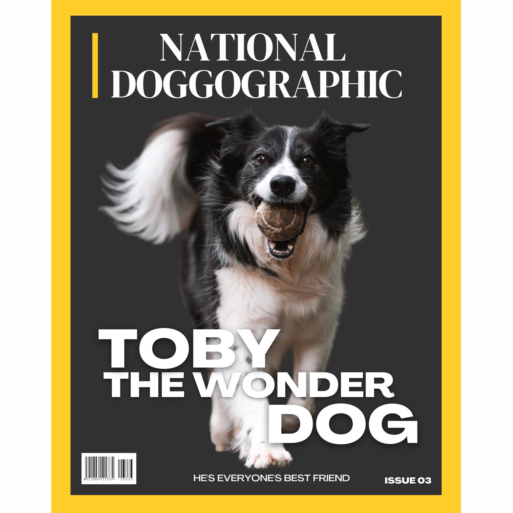 Custom Pet Magazine Cover: Personalized Dog/cat Portrait (digital ...