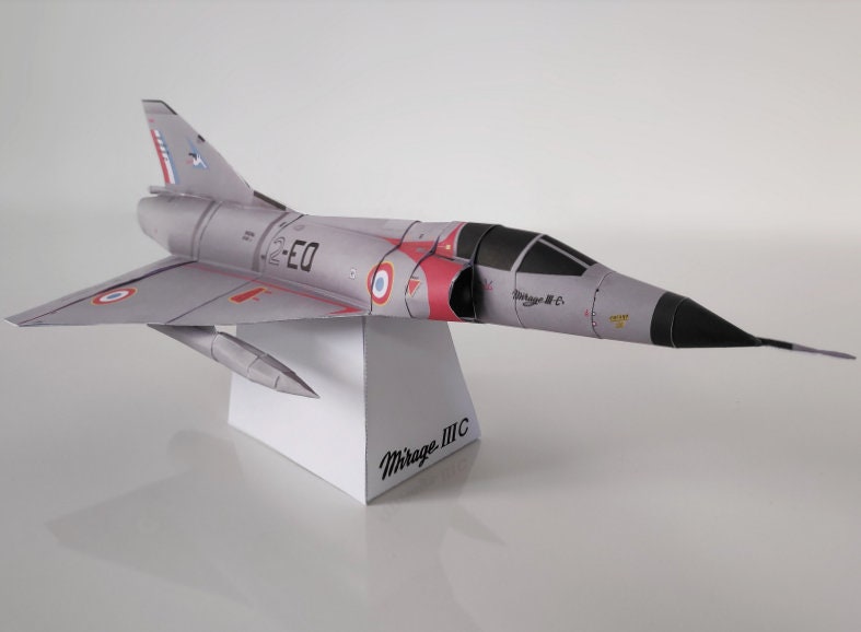 Papercraft Realistic 3D Model Alpha Jet Mirage 2000 Rafale - Etsy