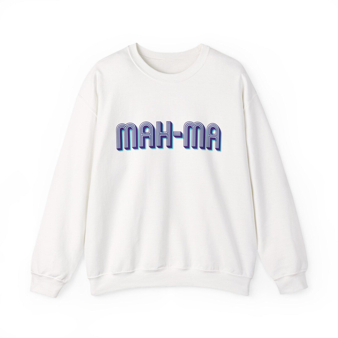MAH-MA Sweatshirt | Mahjong Mom | Minimal Text Pullover | Mahjong Night ...