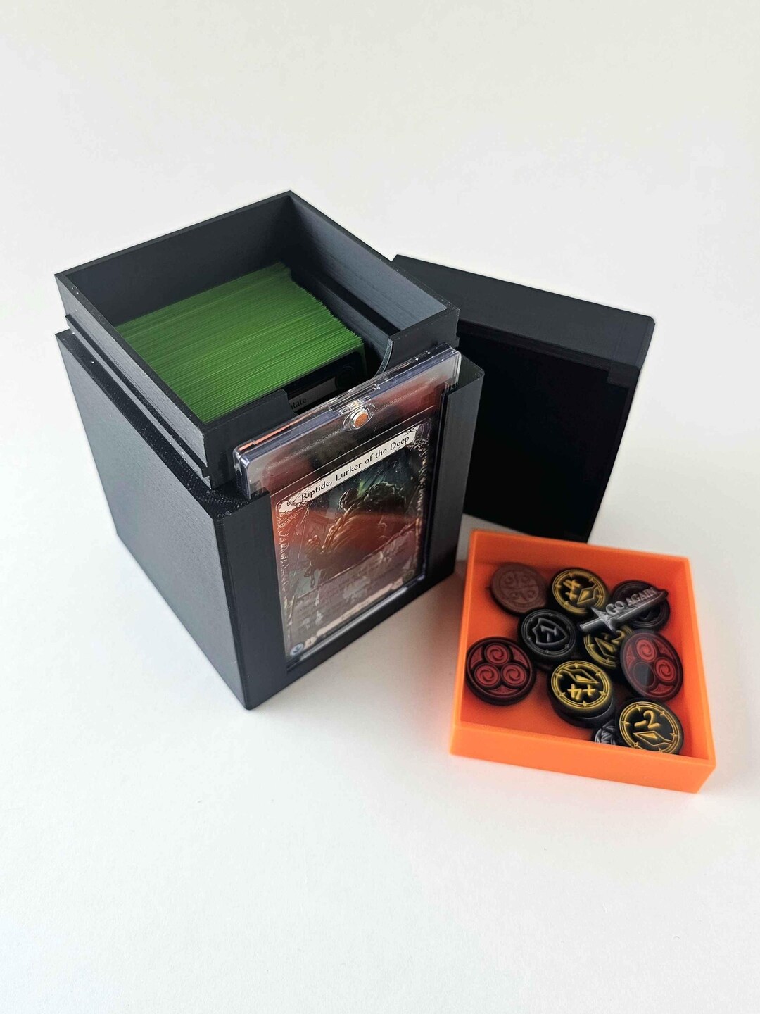3D Printed TCG Card Box W/ Token/dice Tray - Etsy